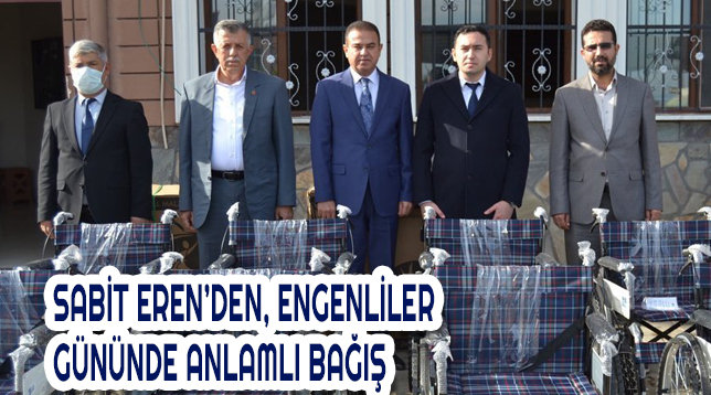 SABİT EREN’DEN, ENGENLİLER GÜNÜNDE ANLAMLI BAĞIŞ - Hatay Metropol
